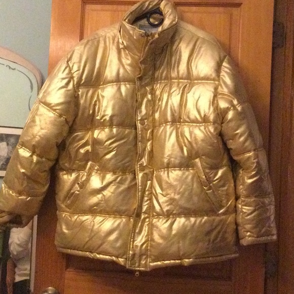 Vintage | Jackets & Coats | Euc Vtg Metallic Gold Puffer Jacket | Poshmark